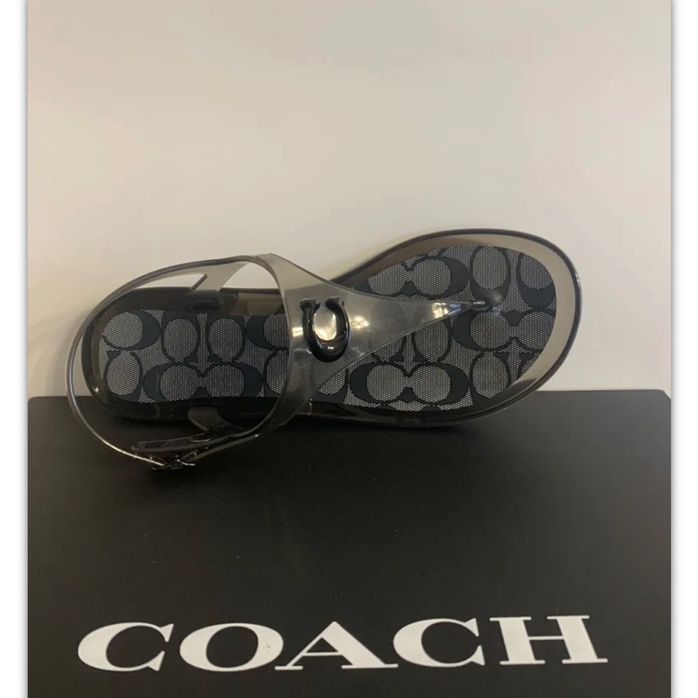 Coach Natalee Black Jelly Sandals - Gem
